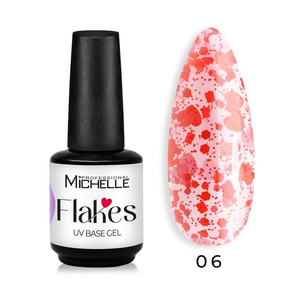 Flakes BASE Gel SEMI-PERMANENT - 06 Michellenails